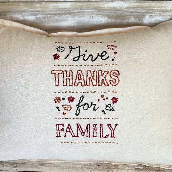 Give Thanks Pillow - Etsy