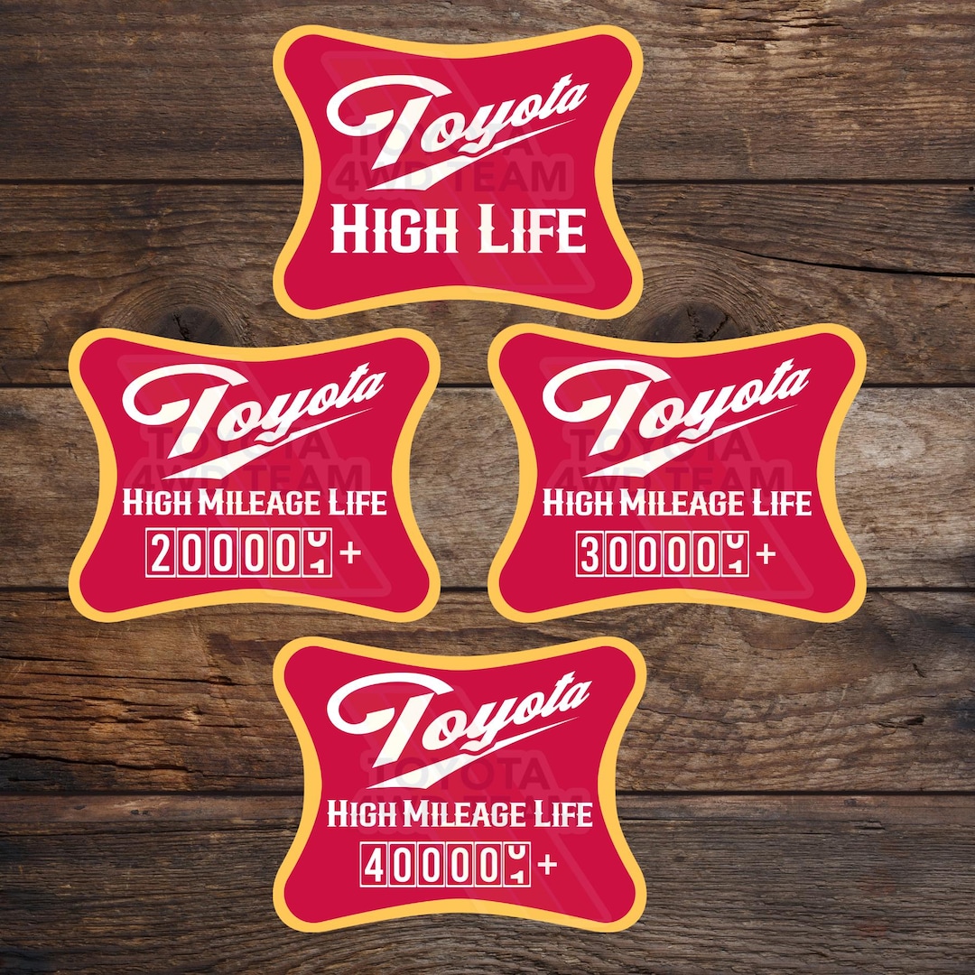 Toyota High Life Vinyl Decal: 4WD Retro Mileage Club Sticker - Etsy