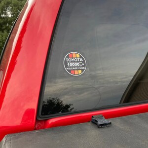 Toyota High Mileage Club Vinyl Decal: 4WD, 4X4 Car Sticker - Etsy