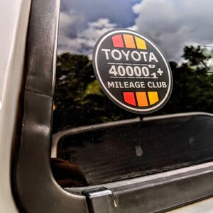 Toyota High Mileage Club Vinyl Decal: 4WD, 4X4 Car Sticker - Etsy