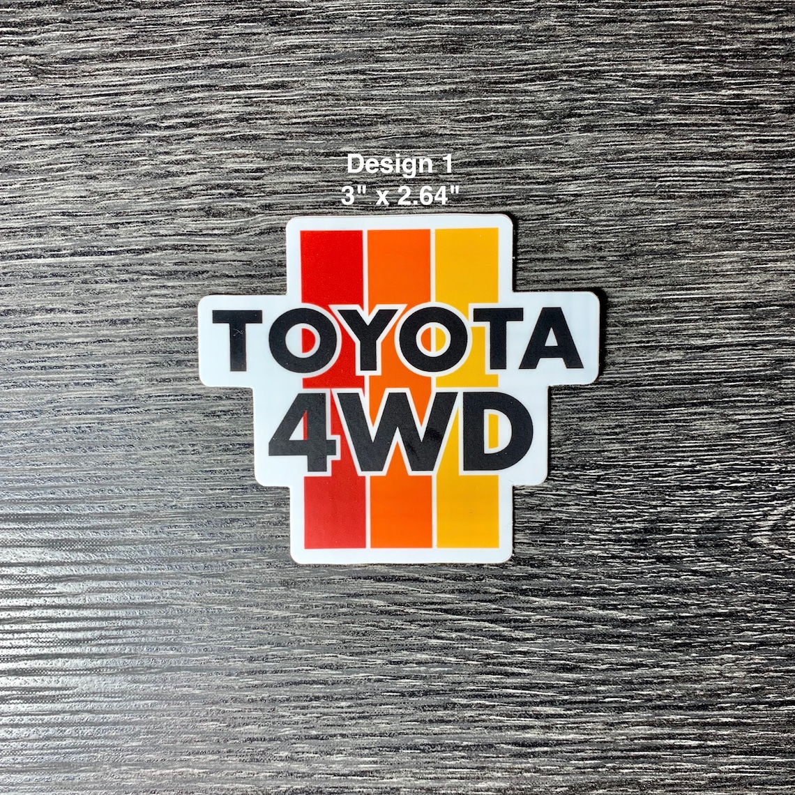 Toyota Vintage Stripes 4WD Vinyl Sticker/ Car Decal Tacoma | Etsy