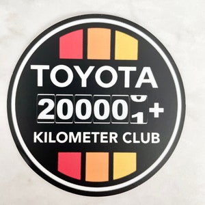 Toyota High KILOMETER Club Vinyl Sticker/ Car Decal - 4WD 4X4 Japanese ...