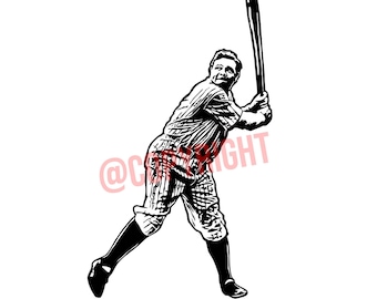 Babe Ruth Png - Etsy