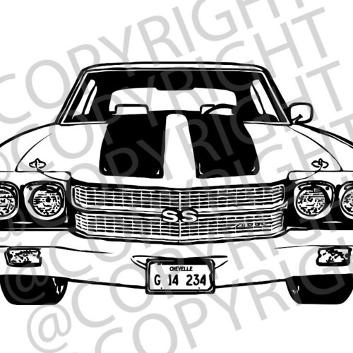Chevelle SS 1970 .SVG .PNG 4K File | Etsy