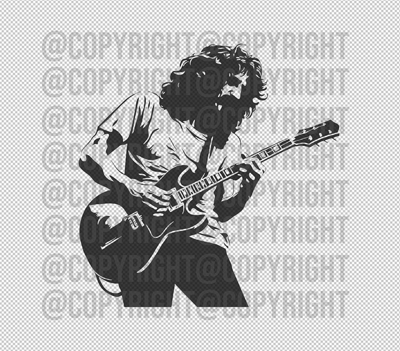 Frank Zappa With Guitar Cutted .SVG .PNG - Etsy