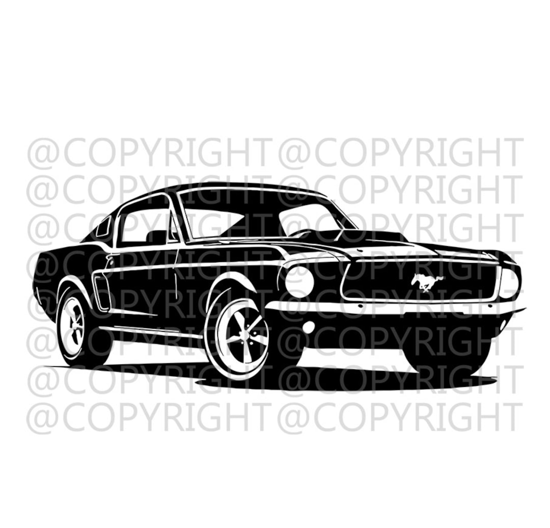 Ford Mustang 1967 Vector .SVG .PNG - Etsy