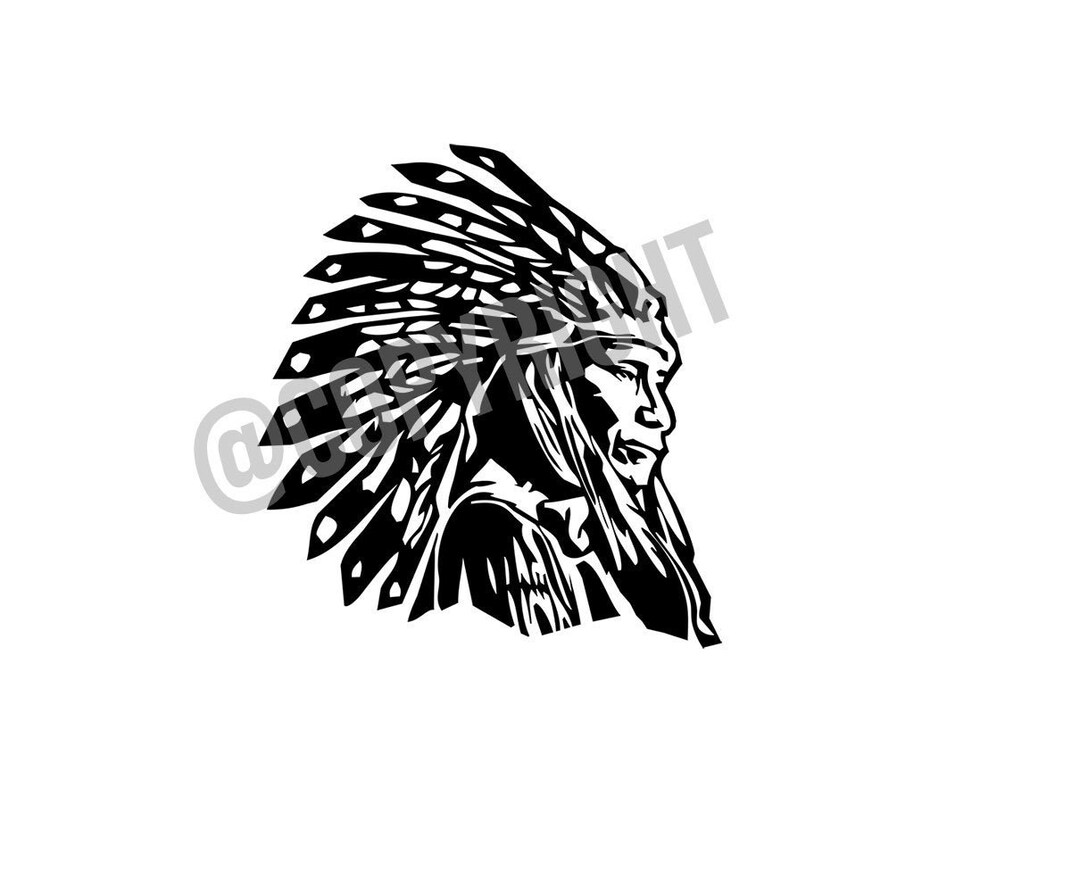 Native American Chief #2 .svg .png - Etsy