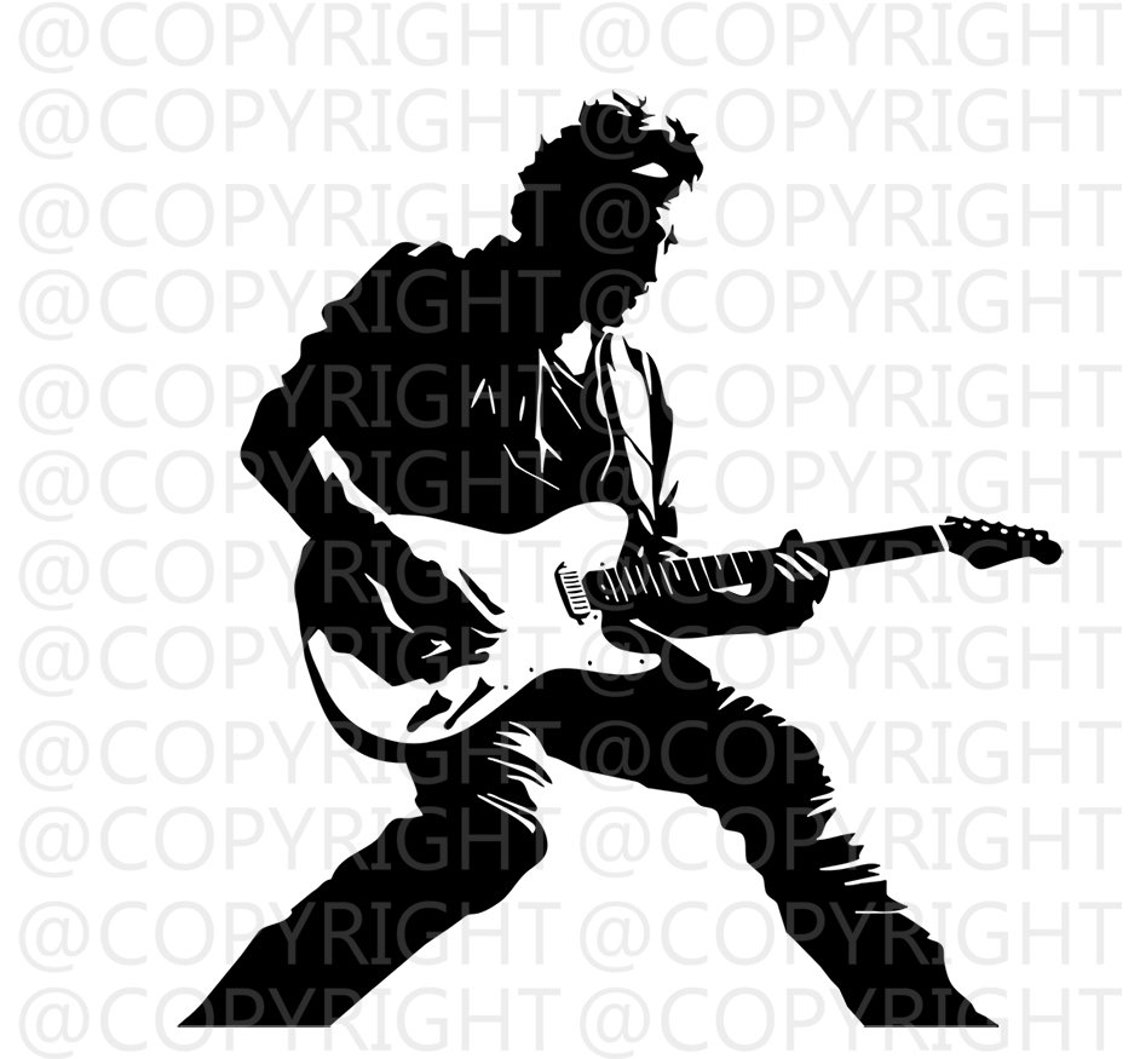 Bruce Springsteen Guitar Solo Vector .SVG .PNG - Etsy