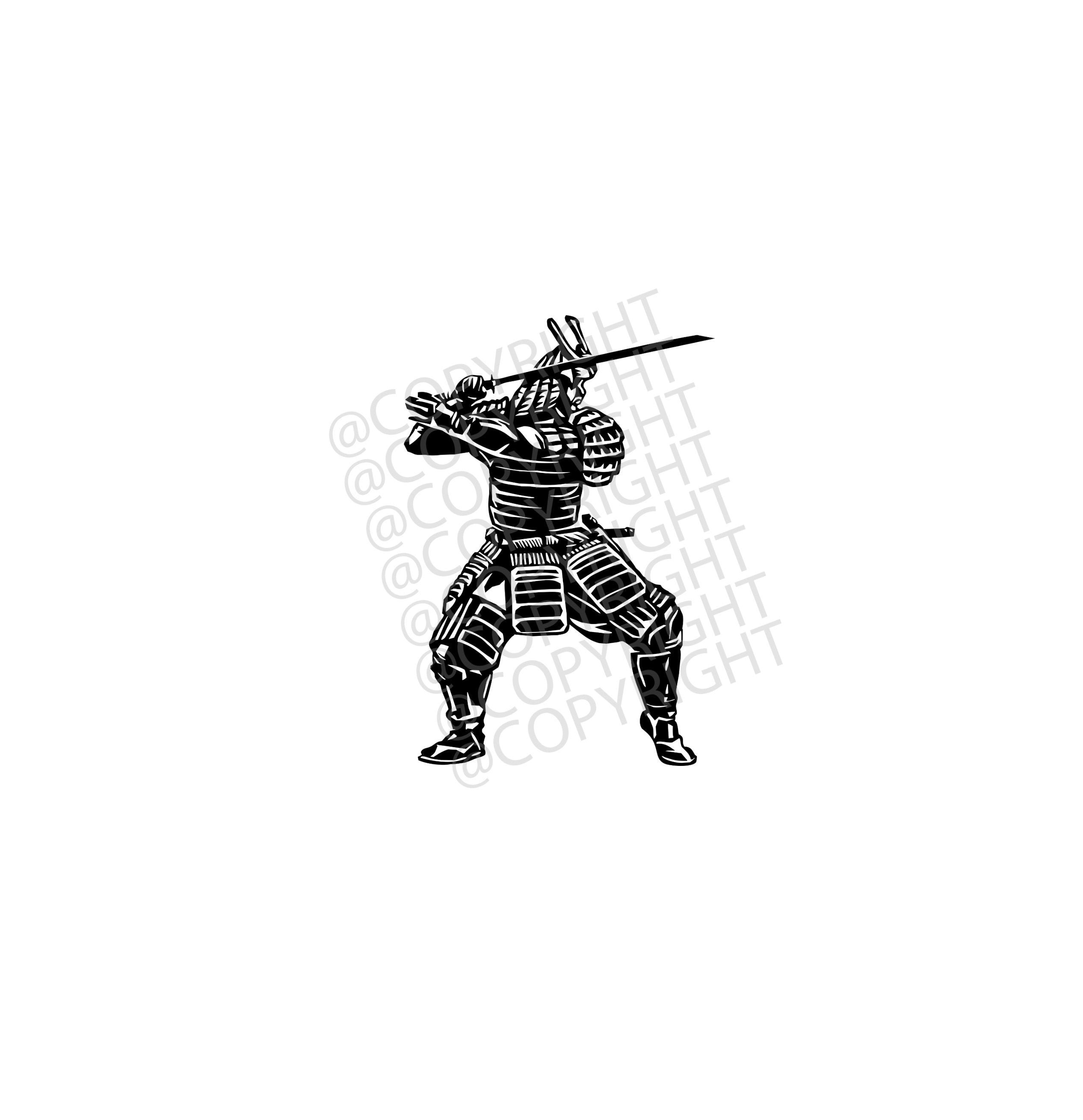 Samurai Vector Illustration .SVG .PNG 4k - Etsy Ireland