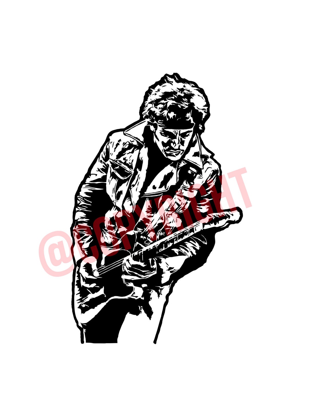Bruce Springsteen Vector .SVG .PNG - Etsy