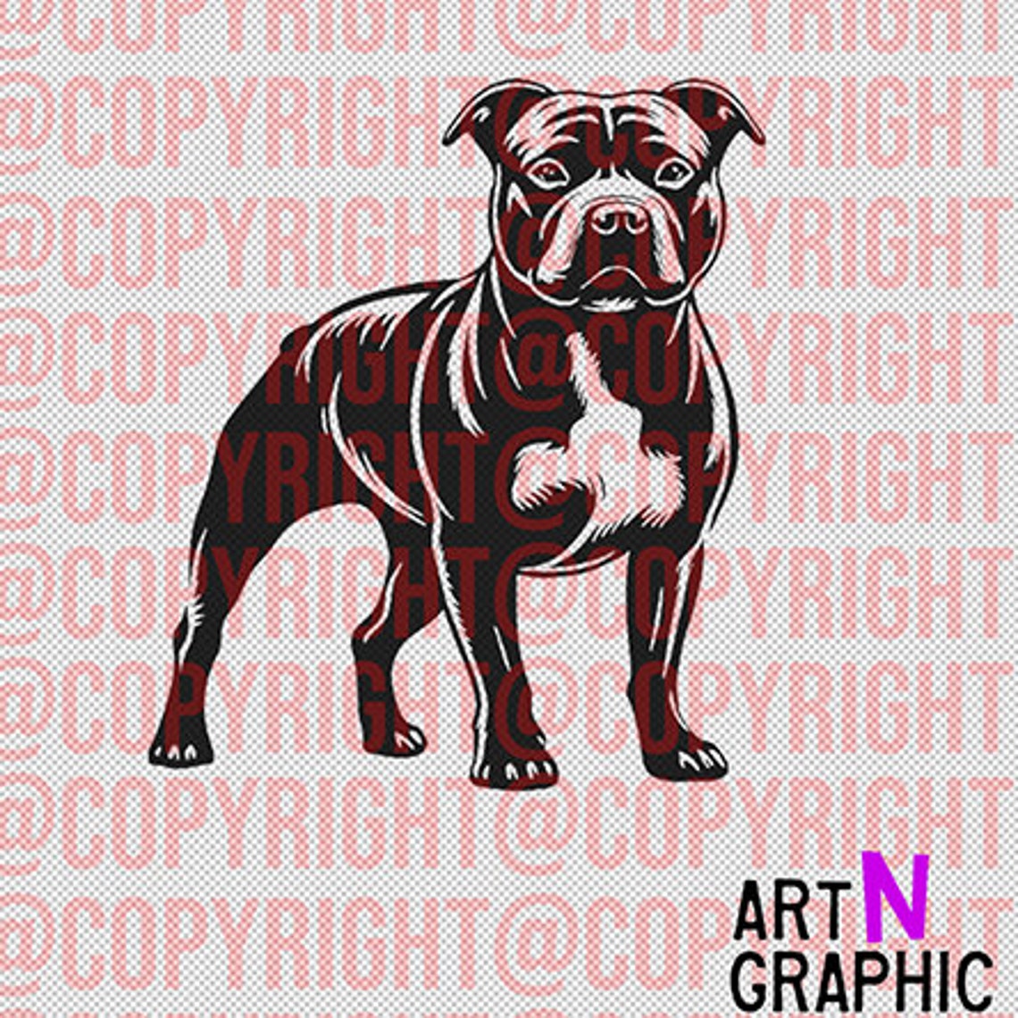 Staffordshire Bull Terrier 3 Design Bundle Vector .SVG .PNG - Etsy