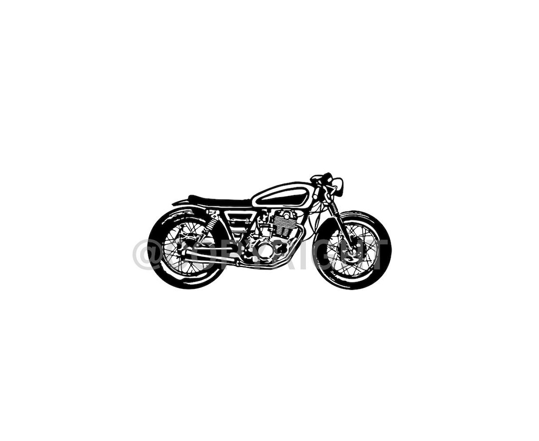 Classic Cafe Racer Bike Vector Design .SVG .PNG - Etsy