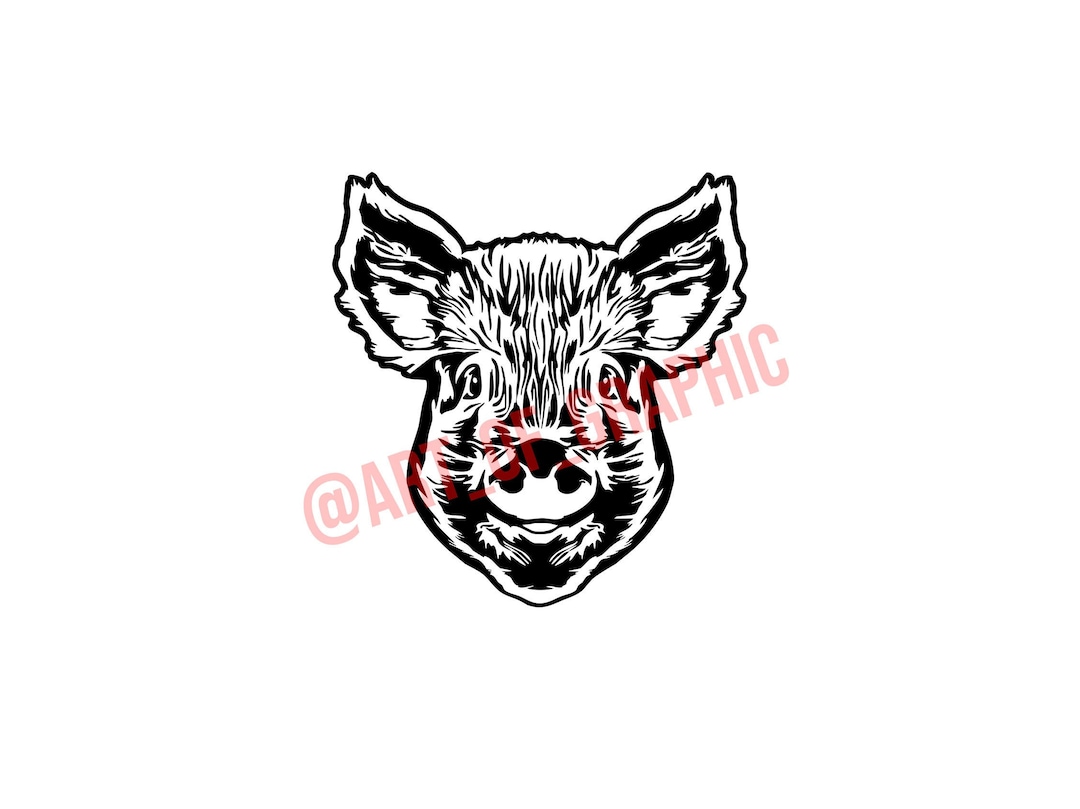 Pig Head .SVG .PNG - Etsy