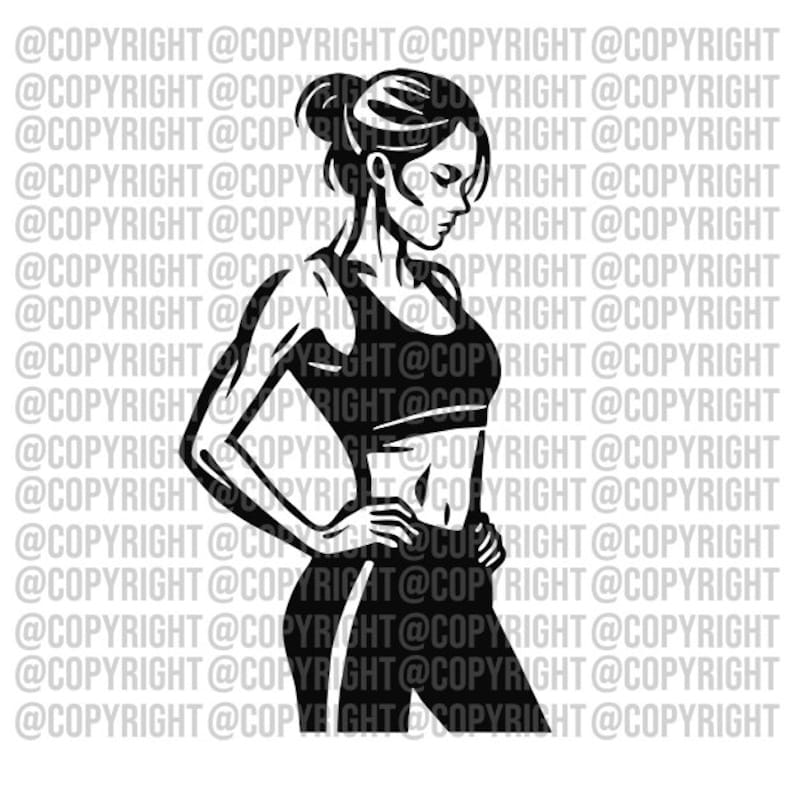 Girl Fitness-bodybuilding 6 Design Bundle .SVG and 4k .PNG - Etsy