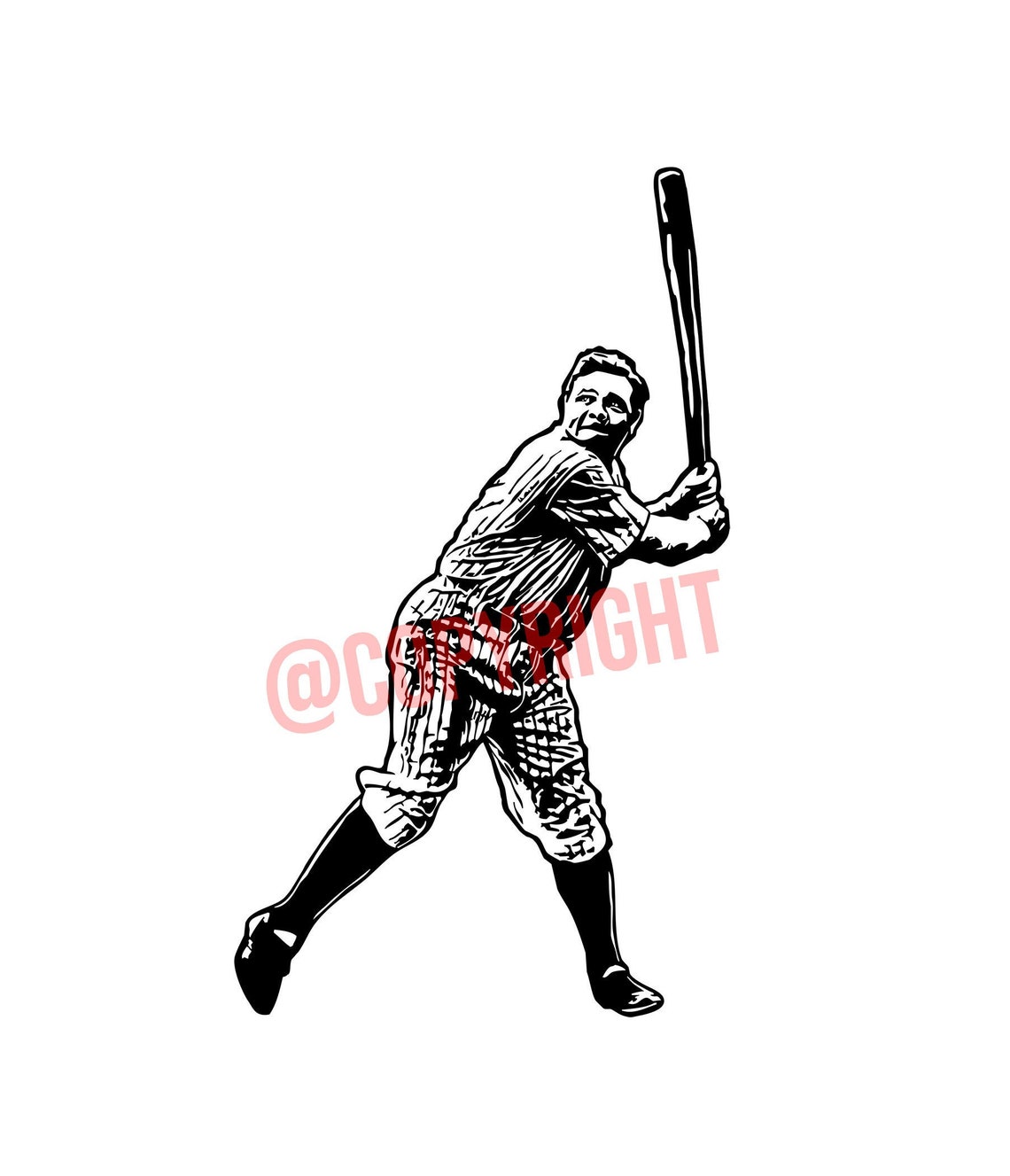 Babe Ruth Baseball Legend .SVG .PNG - Etsy