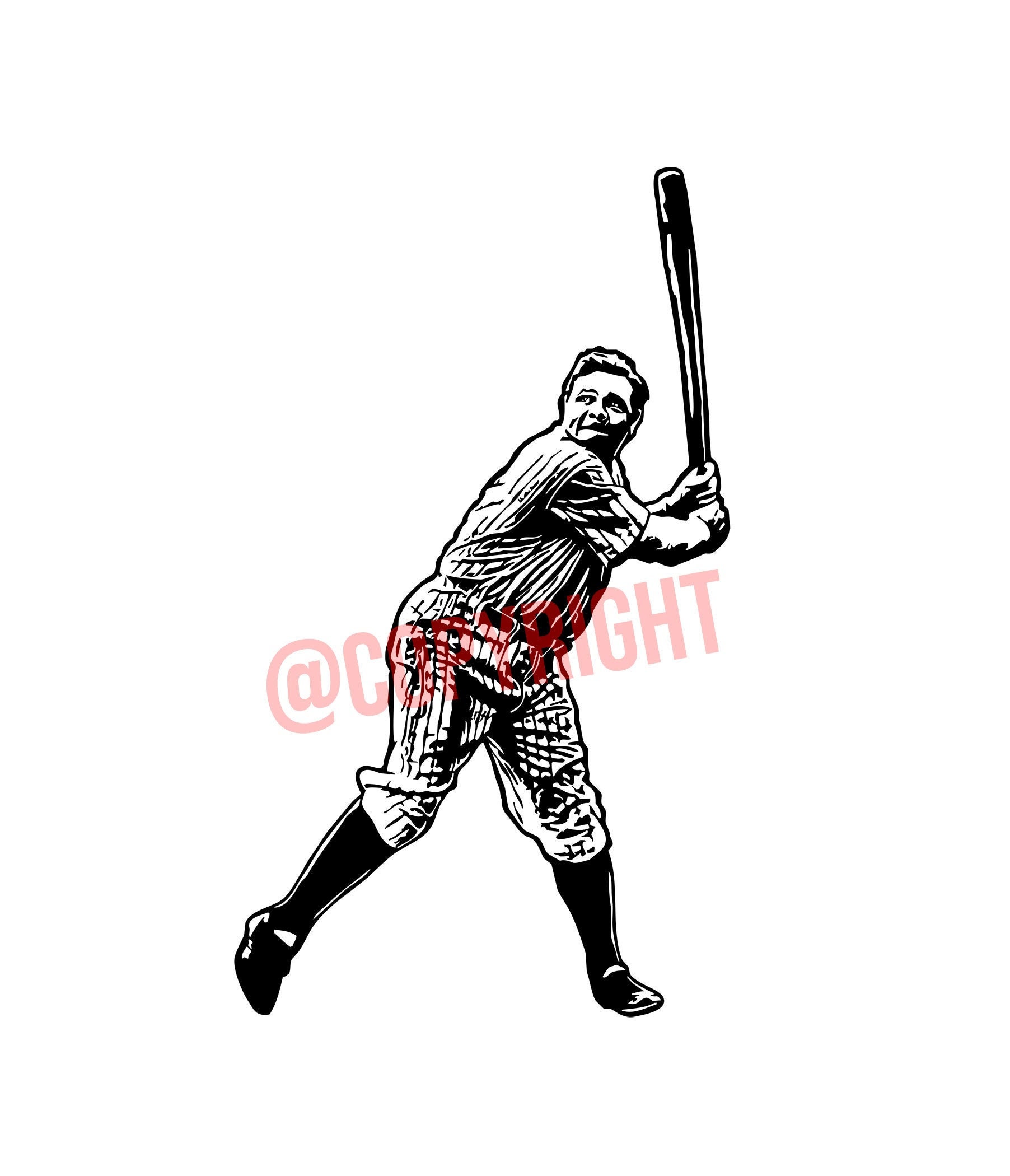 Babe Ruth Baseball Legend .SVG .PNG - Etsy