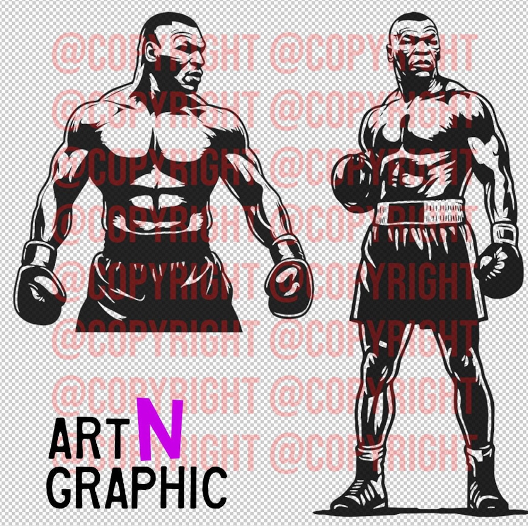 Mike Tyson 2 Design Bundle .SVG and 4k .PNG - Etsy