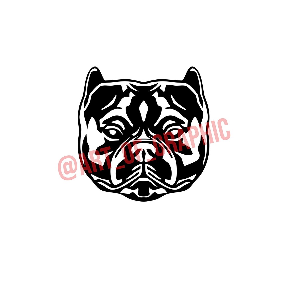 American Mini Bully Extreme Head .SVG .PNG - Etsy