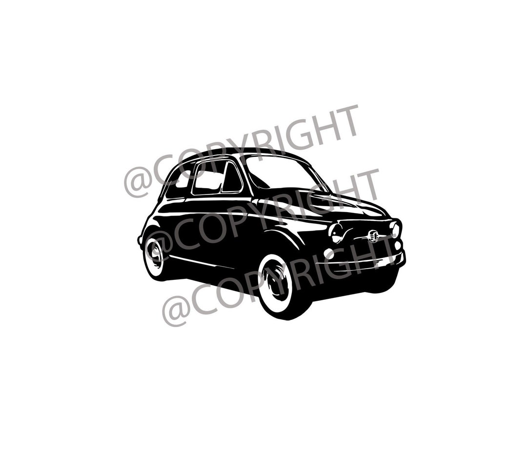 Classic Fiat 500 .svg and Cut .png File - Etsy
