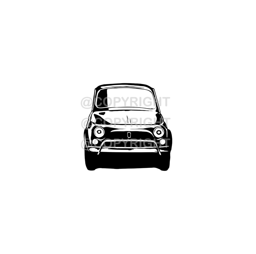 Classic Fiat 500 #2 .svg and Cut .png File - Etsy UK