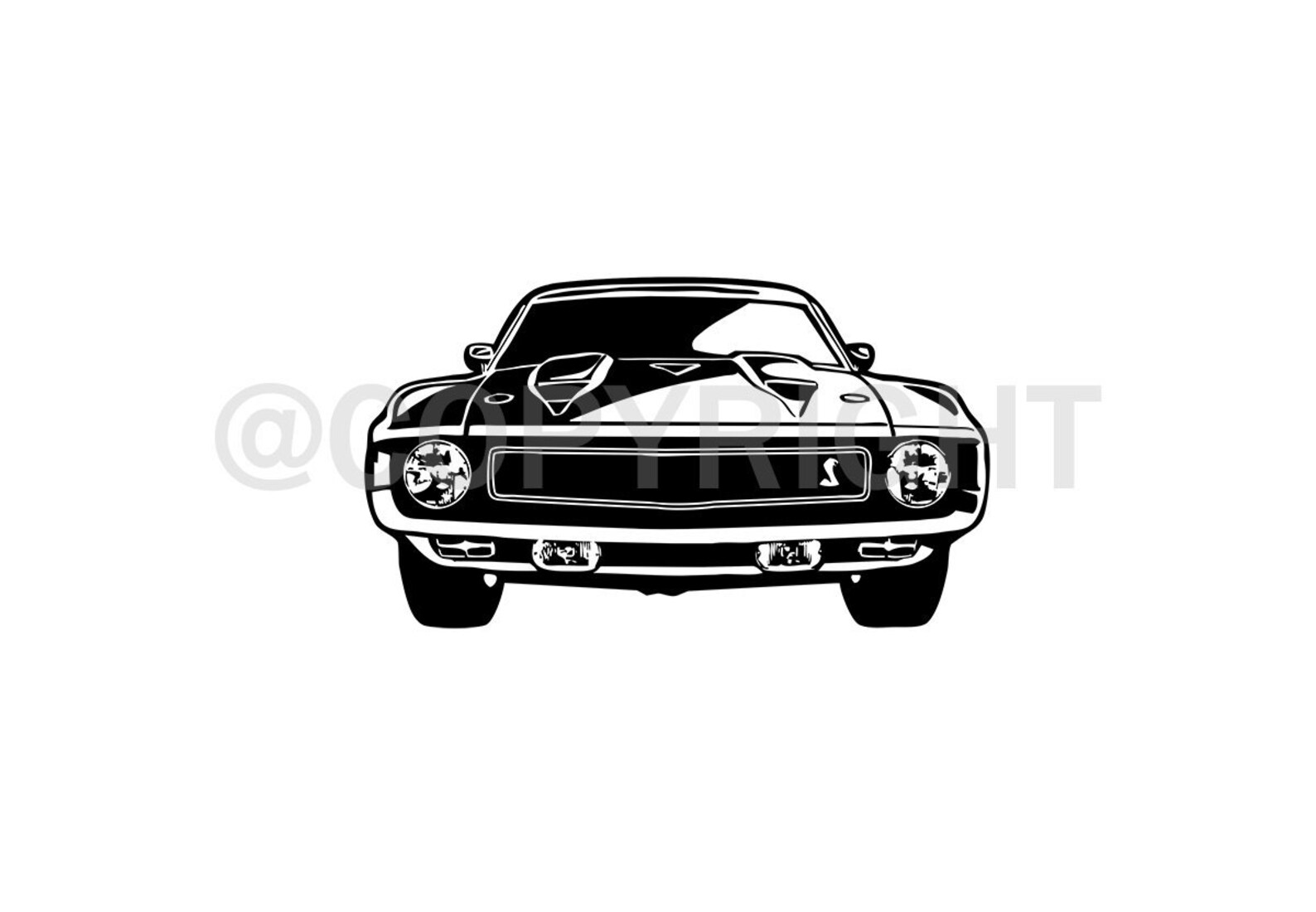 Ford Mustang Shelby GT500 1969 .SVG .PNG - Etsy