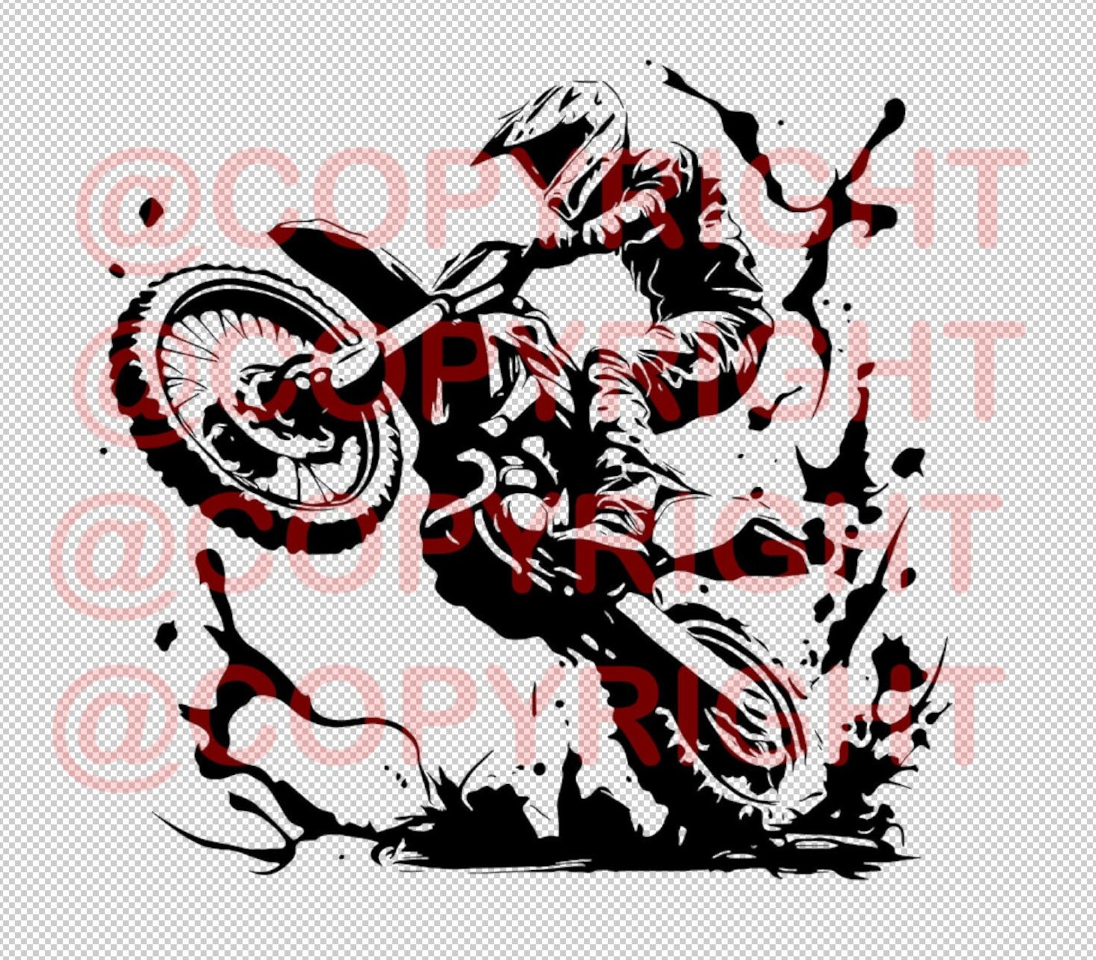 Motocross Bike Wheelie Artistic Vector Ink .SVG .PNG - Etsy