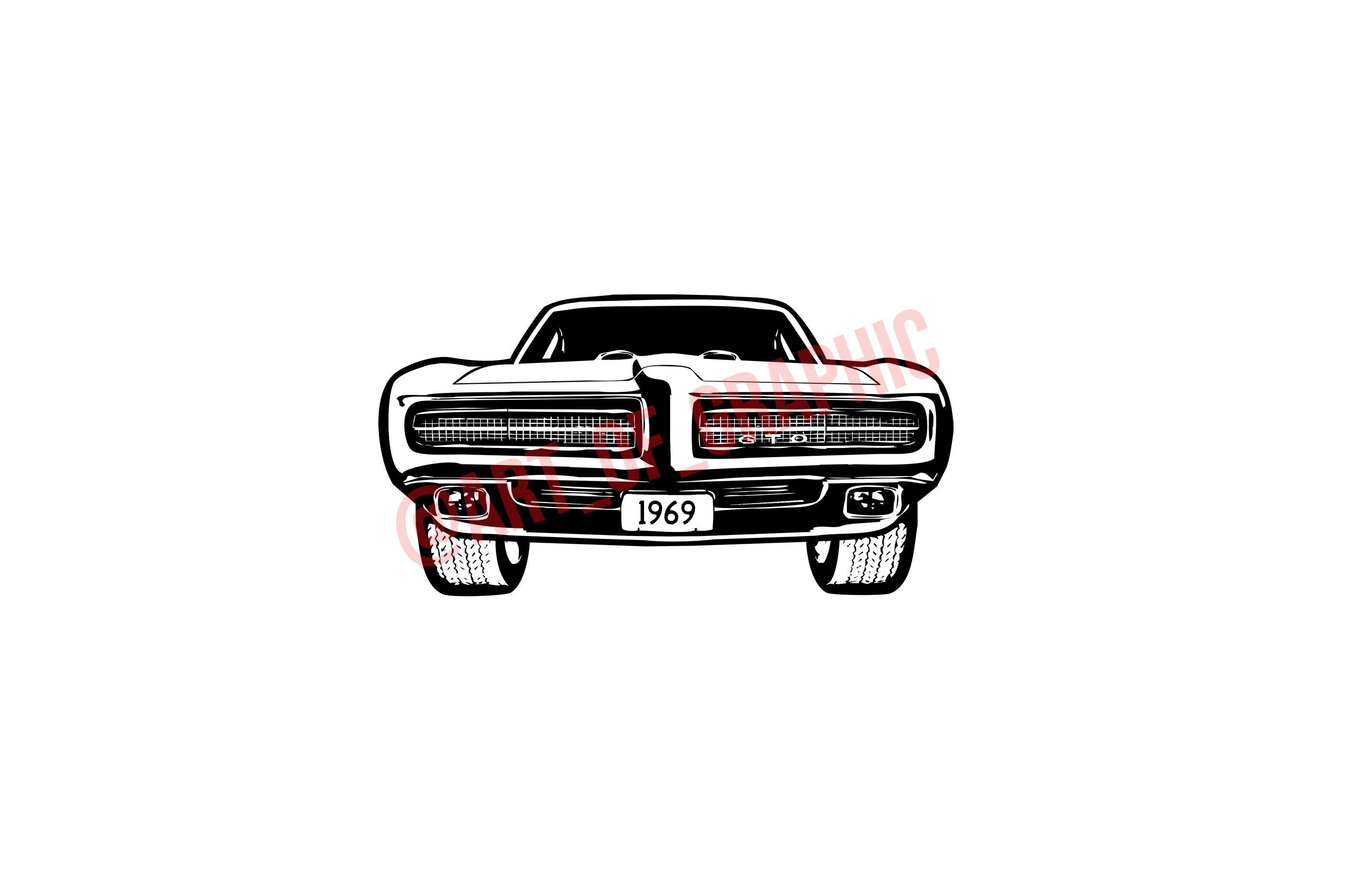 Pontiac GTO 1969 .SVG .PNG - Etsy
