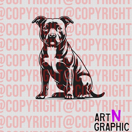 Staffordshire Bull Terrier 3 Design Bundle Vector .SVG .PNG - Etsy