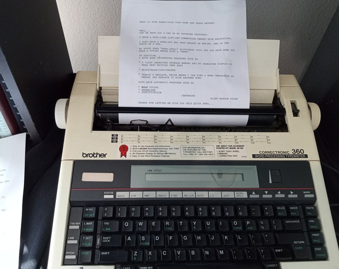 Brother Correctronic Word Processing Typewriter Model 360 - Etsy