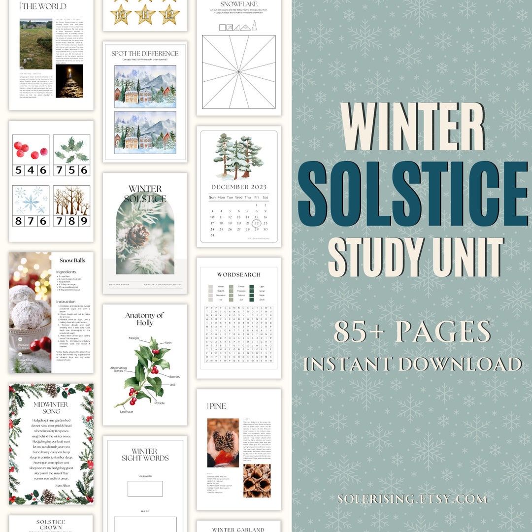 Winter Solstice Unit Study | Homeschool Curriculum, Yule Activities ...