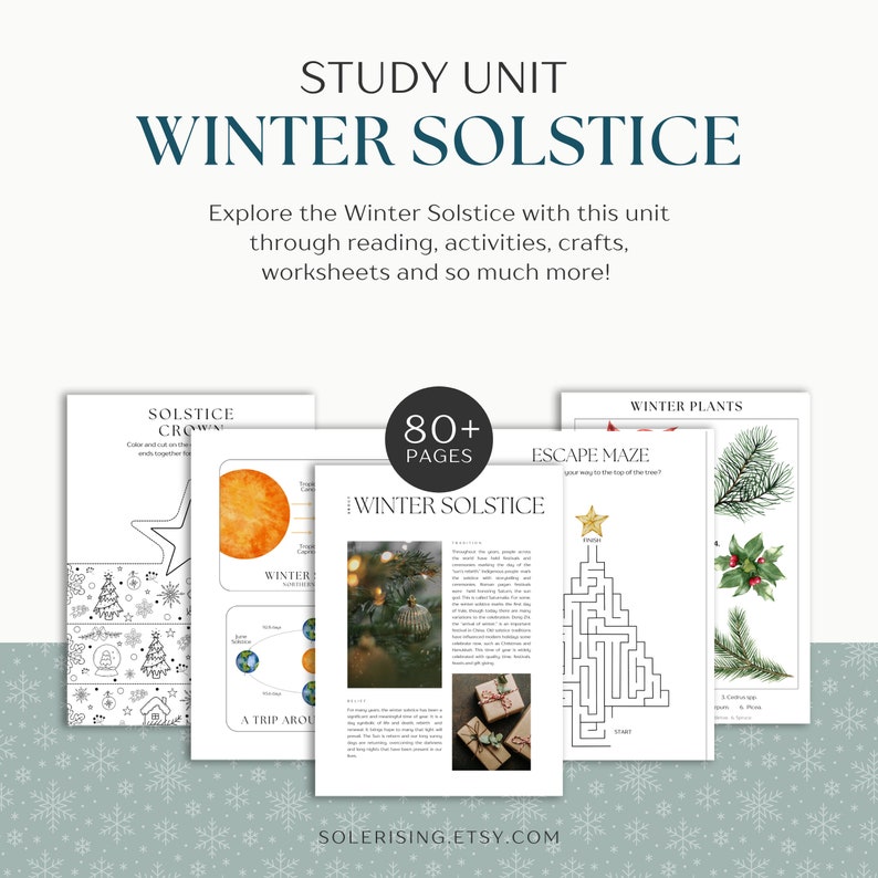 Winter Solstice Unit Study | Homeschool Curriculum, Yule Activities ...