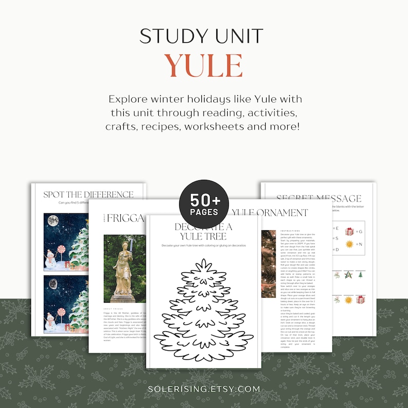 NEW! Yule Study Unit,homeschool,teacher Resource,printable,learning ...