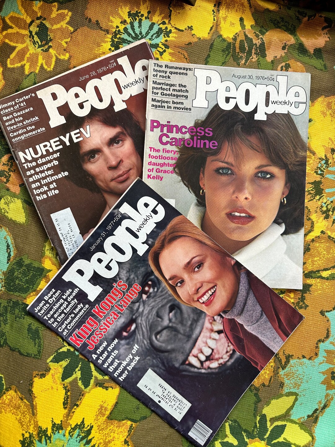 People Magazine 1976 1977 | Jessica Lange Princess Caroline Rudolf ...