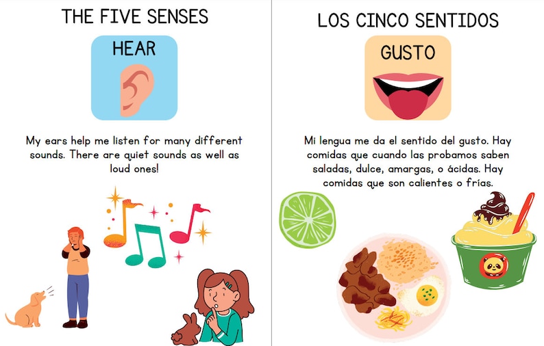 BILINGUAL Body Parts/partes Del Cuerpo, Mi Cuerpo BILINGUAL Interactive ...