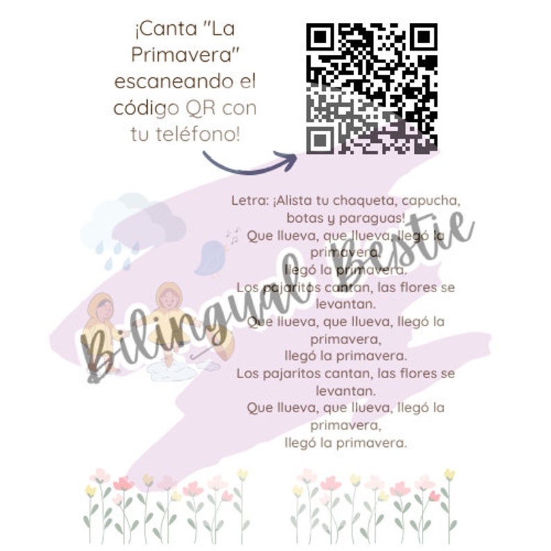 SPANISH Spring Unit Study, La Primavera, Paquete Para Niños, Homeschool ...