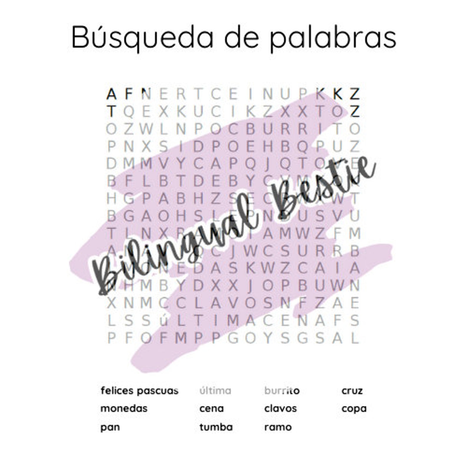 SPANISH Easter Packet, Feliz Dia De Resurreccion, Pascua, Christian ...