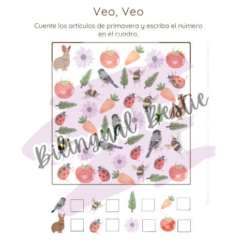 SPANISH Spring Unit Study, La Primavera, Paquete Para Niños, Homeschool ...
