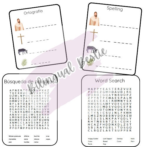BILINGUAL Easter Packet, Feliz Dia De Resurreccion, Pascua, Christian ...