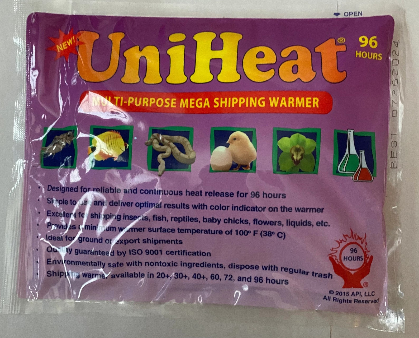 96 Hours Heat Pack. Usually, 1 Heat Pack per Box of 2 Plants 6-inch Pot ...