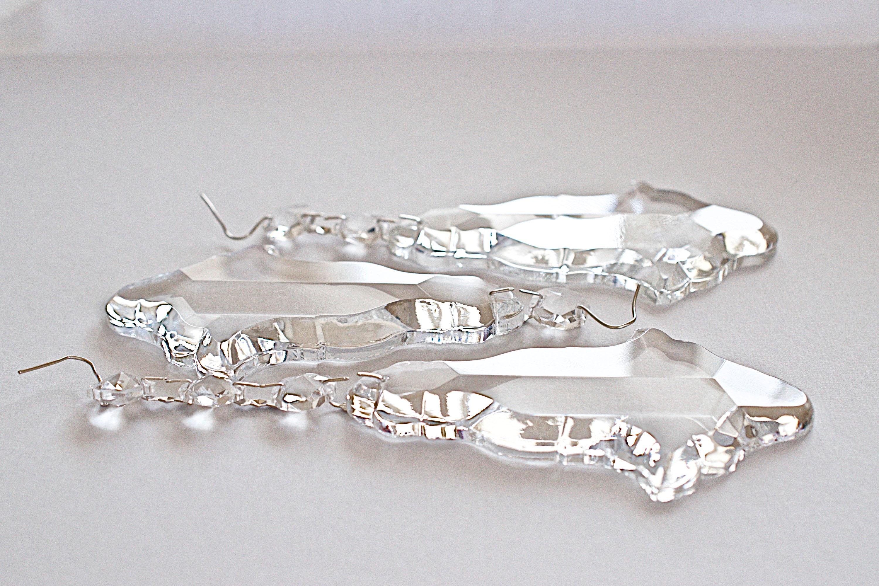 Crystal Pendeloque Chandelier Drop, Recycled Glass for Lighting Decor ...