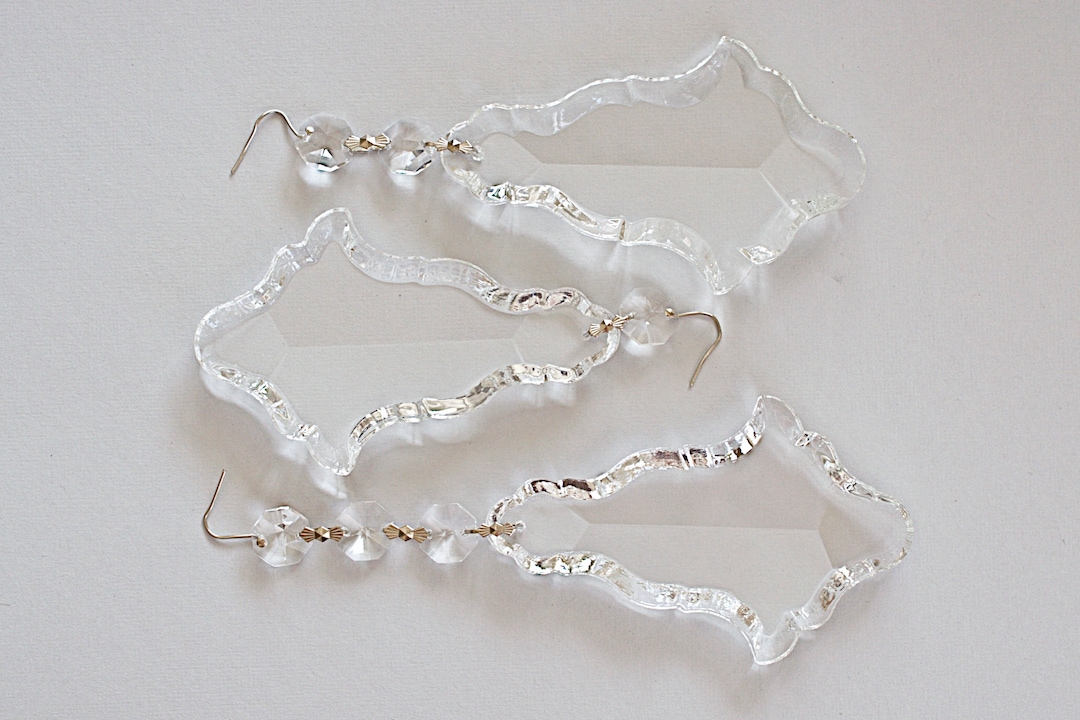 Crystal Pendeloque Chandelier Drop, Recycled Glass for Lighting Decor ...