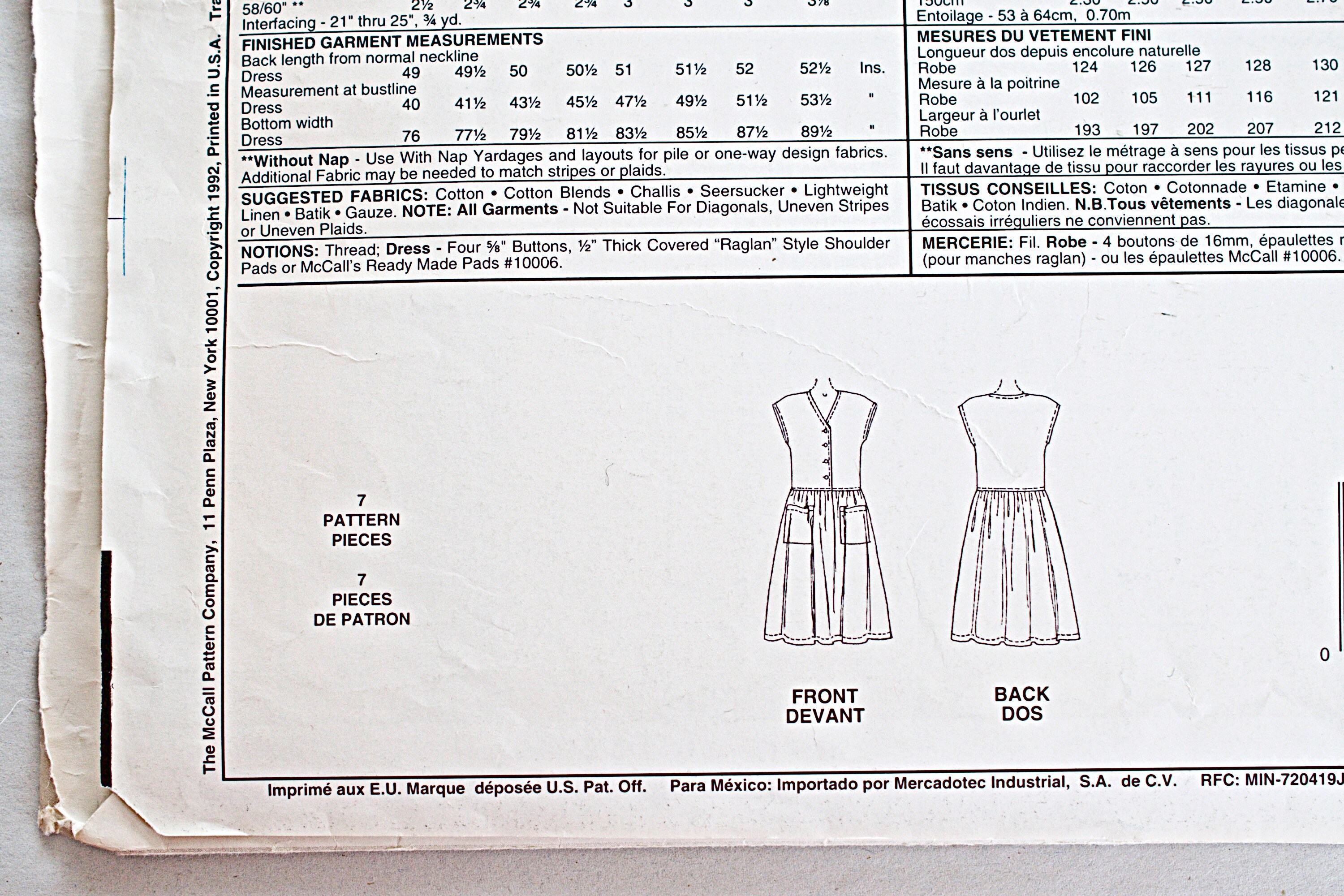 2 Patterns Loose Fitting Dress and Unlined Jacket and Skirt - Etsy.de