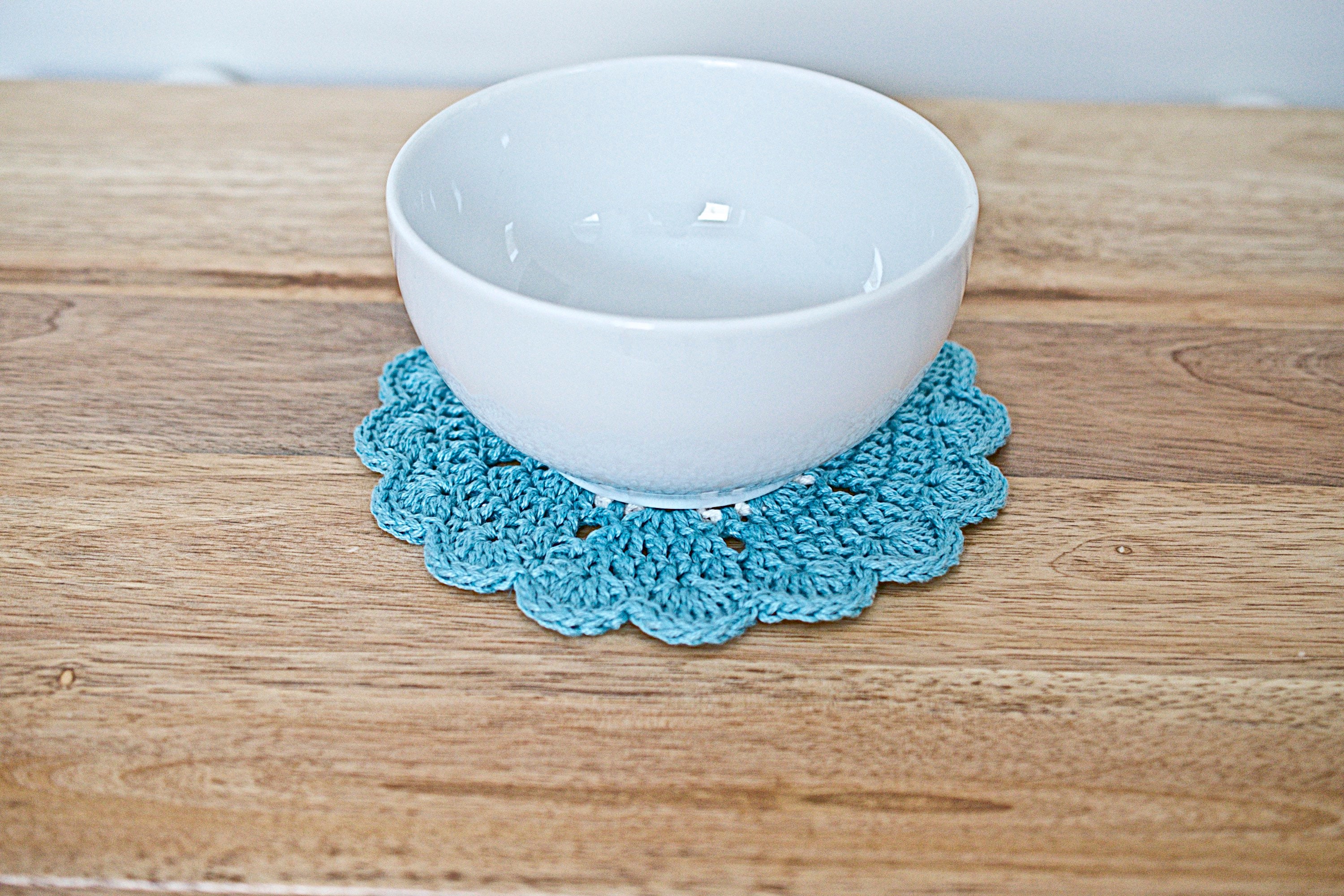 Lace Cotton Crochet Coaster, Round Doily, Farmhouse Decor, Drink ...