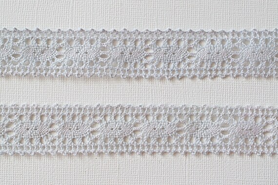 Light Gray Lace Ribbon Polycotton Remnant Craft Supply 3 | Etsy