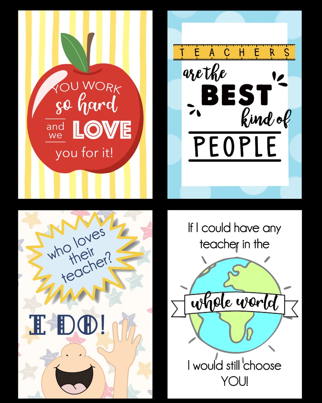 Teacher Appreciation Cards - Etsy