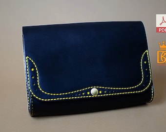 Leather Clutch PDF Pattern, Tutorial Video, PDF PATTERN - Etsy