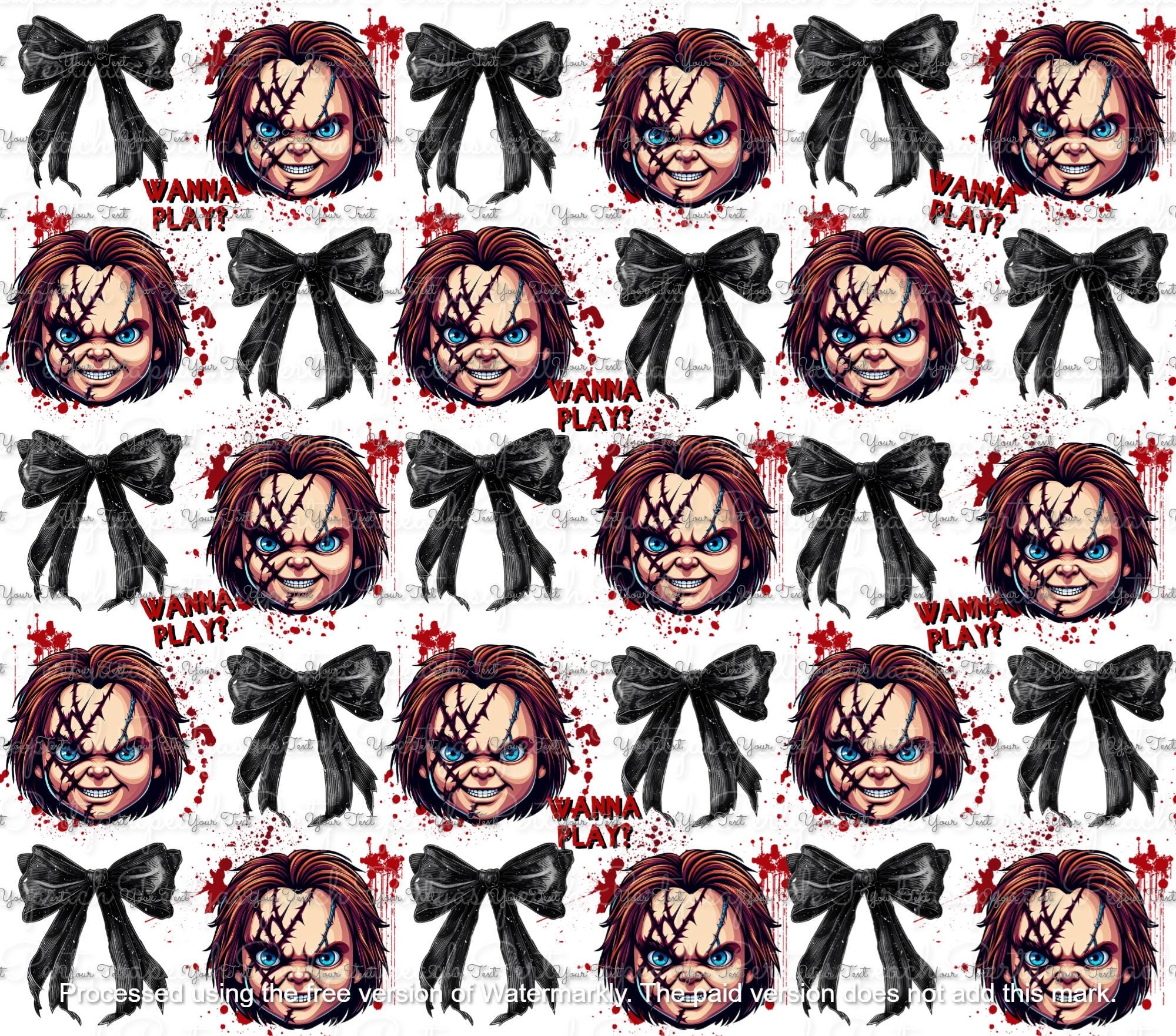 Halloween, Horror, Scary, Horror Characters Bows 20oz Skinny Straight ...