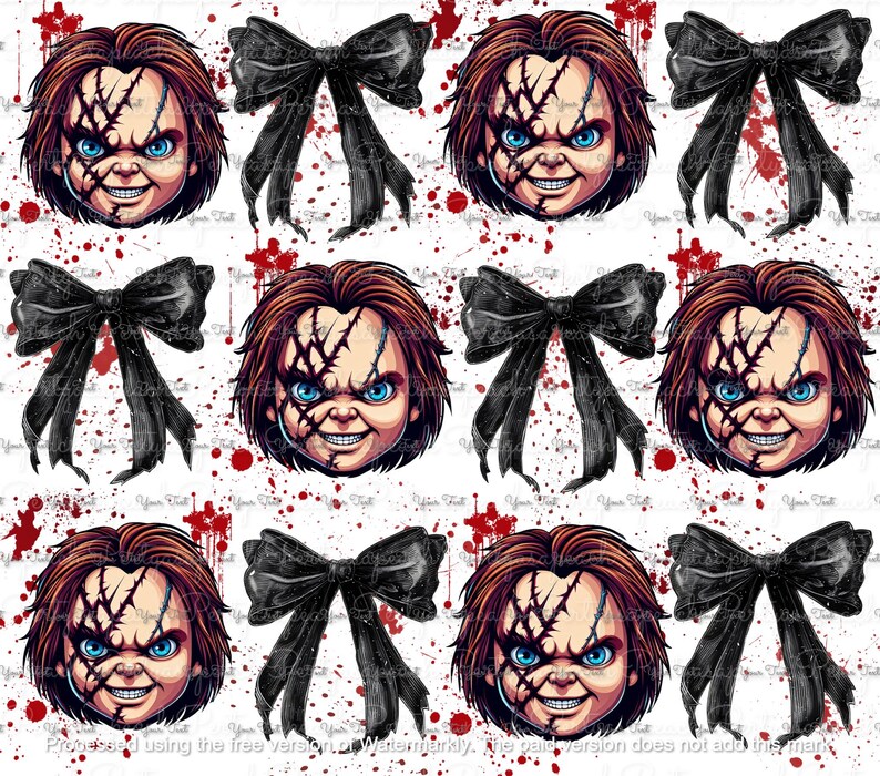 Halloween, Horror, Scary, Horror Characters Bows 20oz Skinny Straight ...