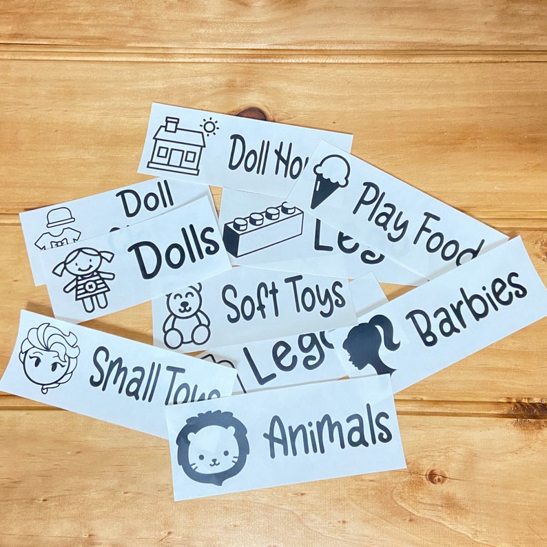 TOY STORAGE LABELS Custom Vinyl Labels Personalised Toy | Etsy