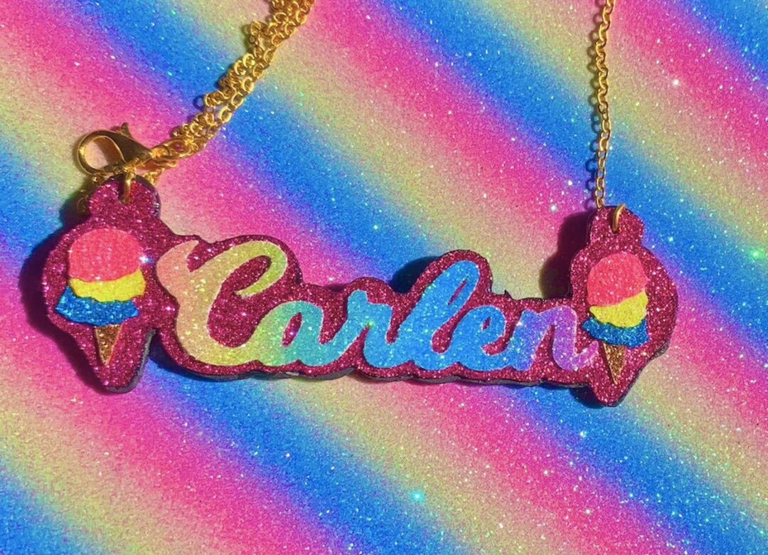 Kids Personalized Name Necklace, Personalized Name Jewelry, Custom ...